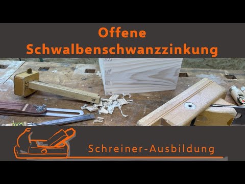 Offene Zinkung, Schwalbenschwanzzinken Anleitung
