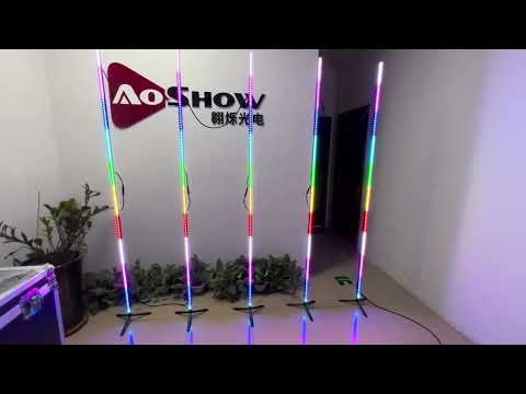 Aoshowled@ LED Pixel Bar 1M to 1M Bar Line connection together with mini Tripod testing