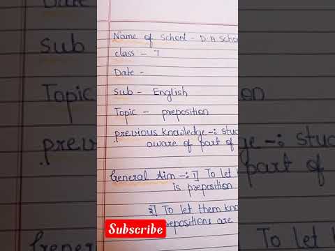 preposition / lesson plan