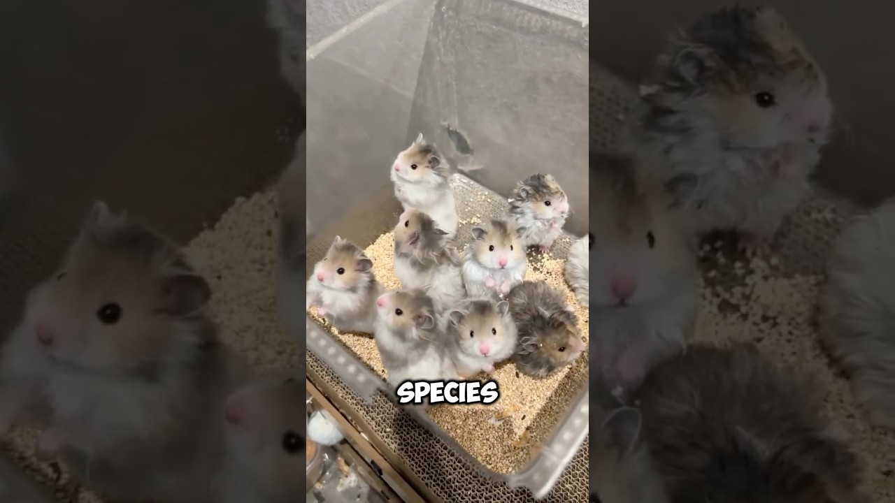 What REALLY happens when 10 hamsters live together? #shorts