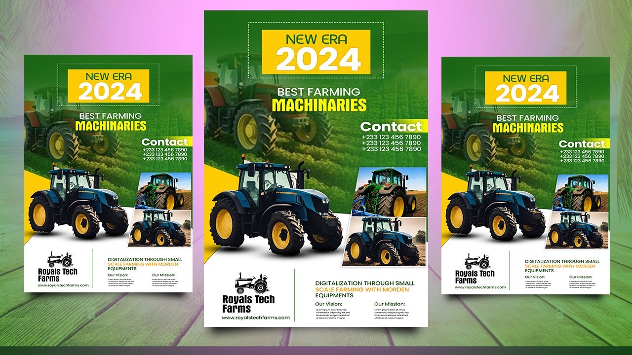A4 Farm Equipment Poster Template: Design a Professional Look