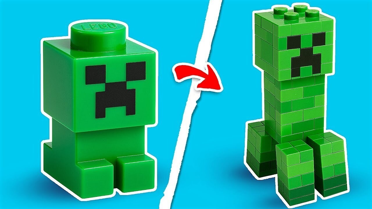 100 Minecraft Builds… But All in LEGO