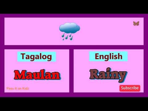 Types of Weather in Tagalog with English Translation | Mga Uri ng Panahon