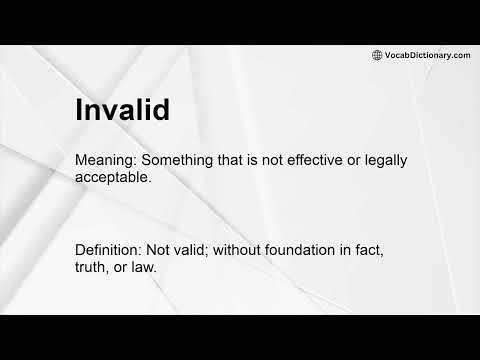 Invalid Meaning