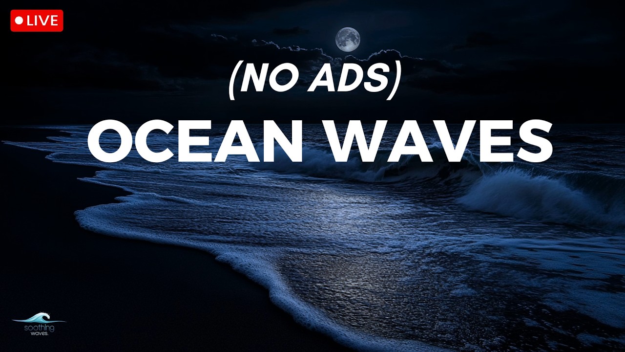 🔴 Ocean Waves for Deep Sleep | Ocean Sounds for Full Night Rest With A Dark Screen And Rolling Waves
