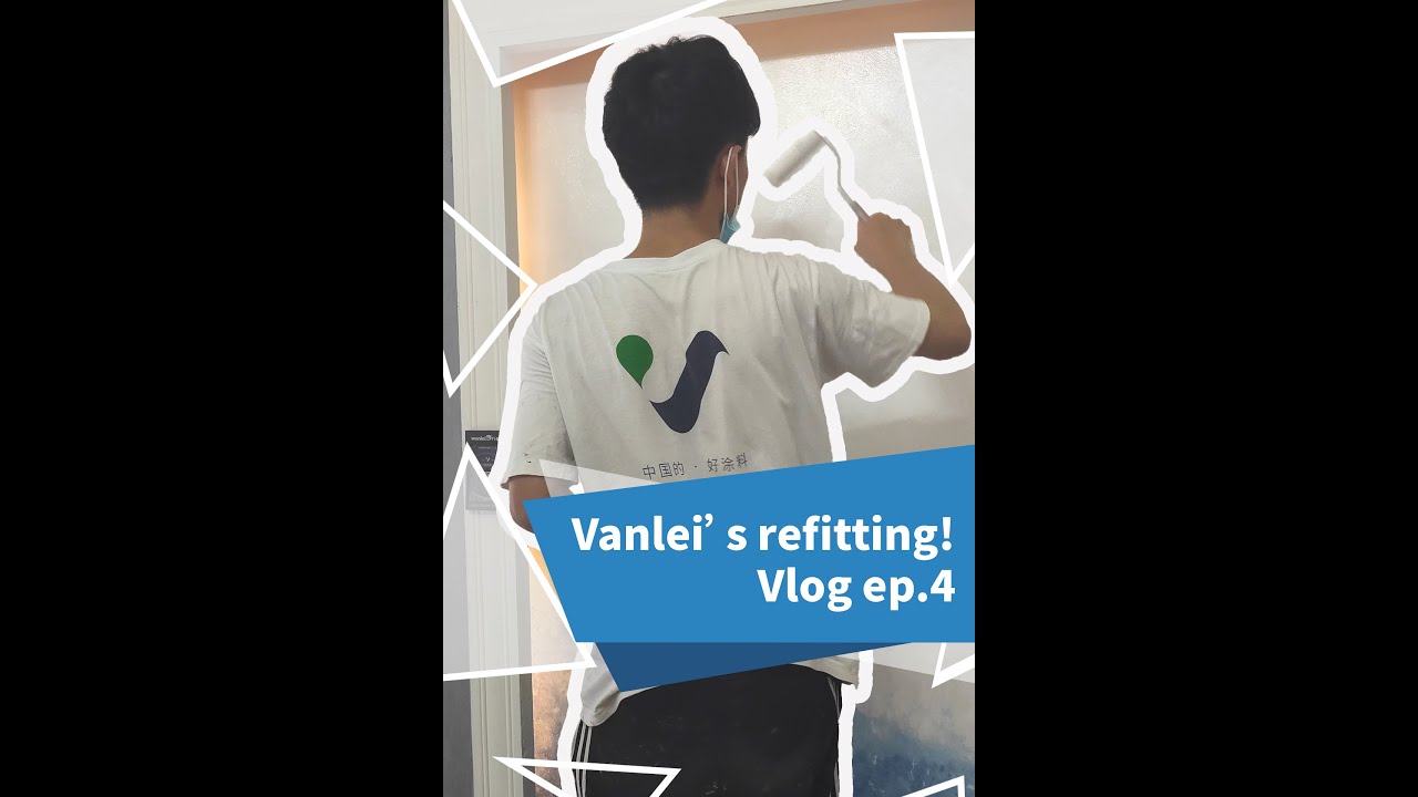 how to paint an ombre wall of metallic velvet paint | Vanlei's refitting vlog EP.4