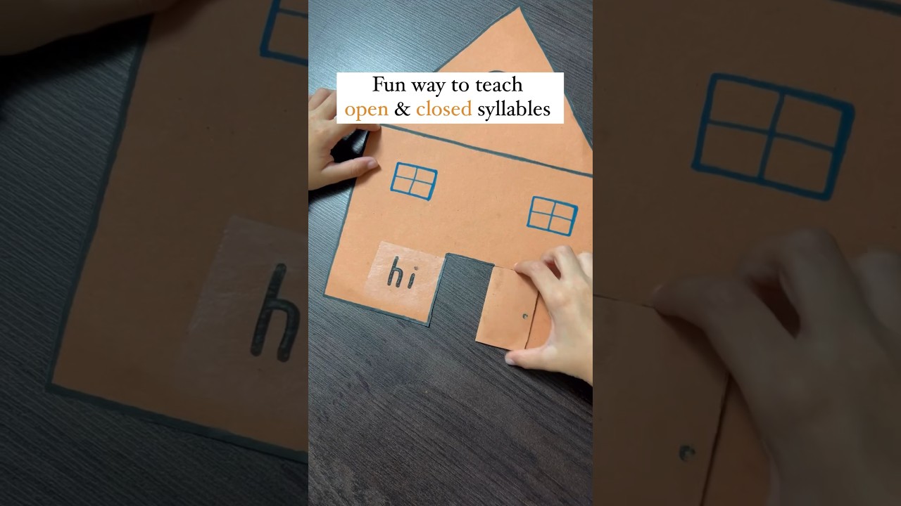 Fun way to teach open and closed syllable 🙌