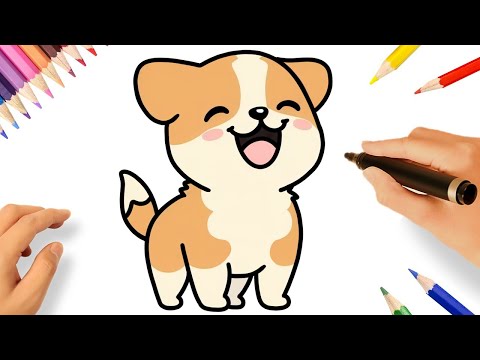 HOW TO DRAW A CUTE PUPPY EASY🐕