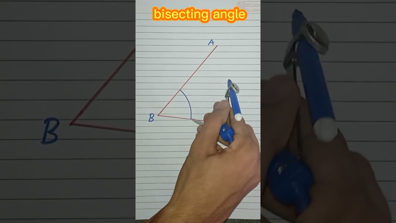 bisecting angle using compass #construction #compass
