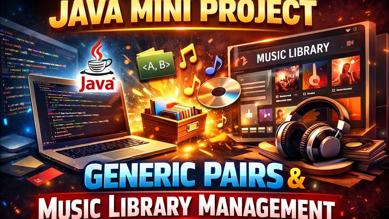 Java Mini Project | Music Library Management using Generic Pairs | Swing + SQLite | College Project