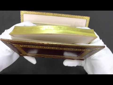 Painting hidden in gilt edges of rare book