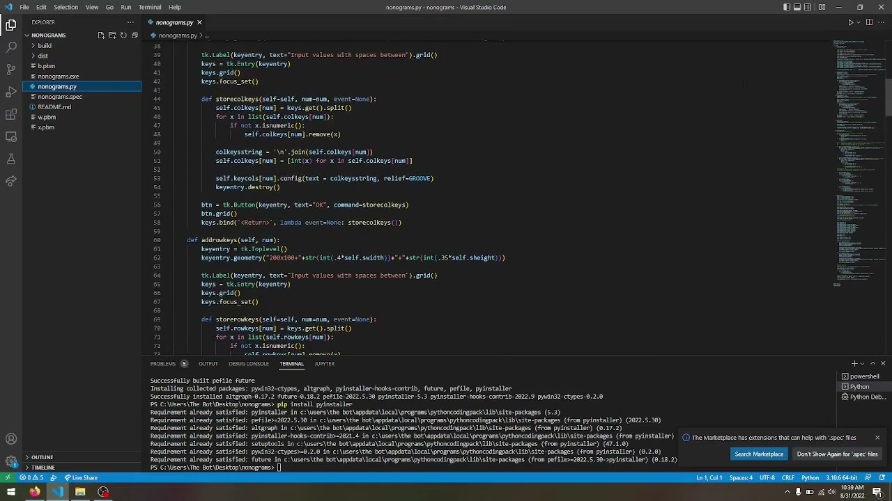 cs50 nonogram solver
