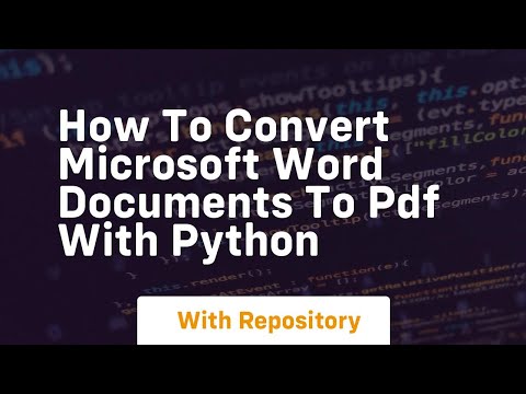 How to convert microsoft word documents to pdf with python