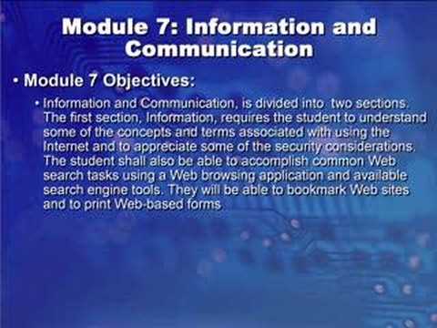 ECDL v4 - Module 7 Summary