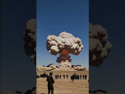 Military exercise bomb explosion event - AI video