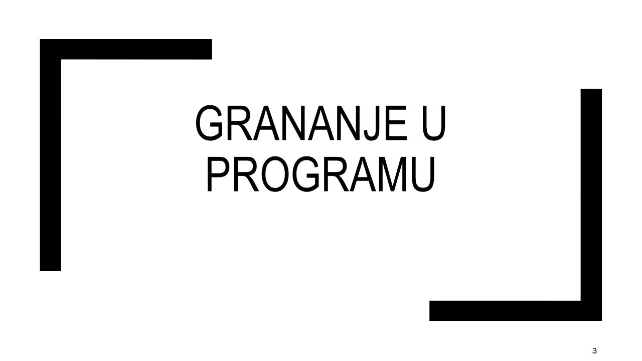 Grananje u programu