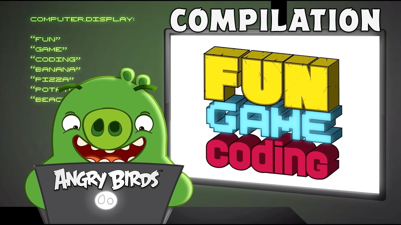 Angry Birds Fun Game Coding | Compilation 1