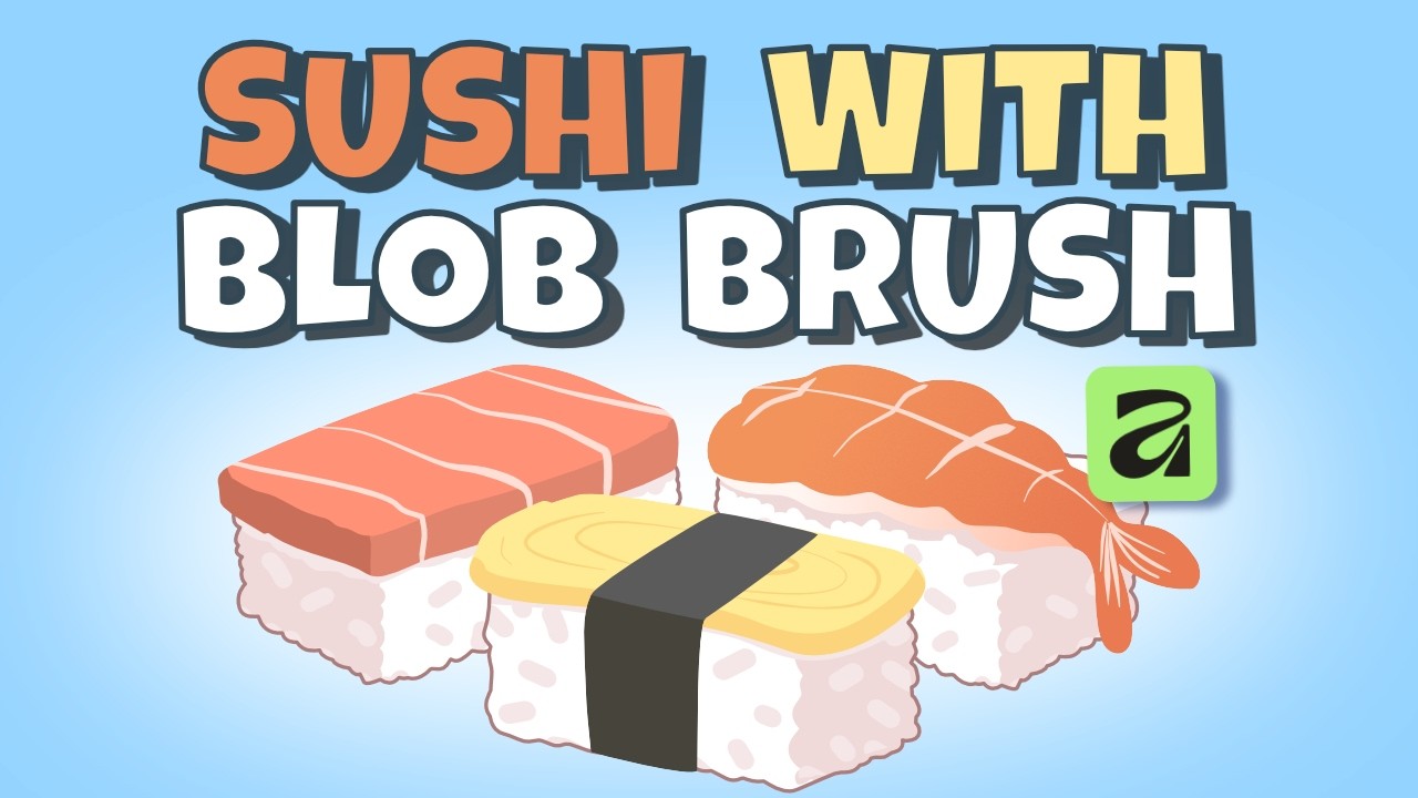 Draw Sushi Vector with Blob Brush in Affinity