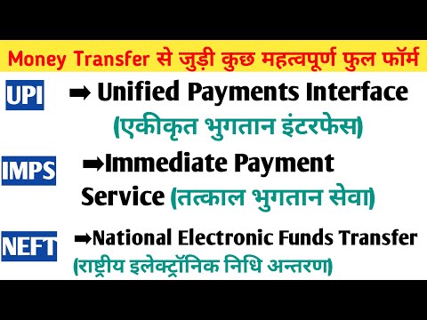 Bank Money Transfer Related Full Form of UPI, IMPS, NEFT, RTGS, IFSC, MICR, BHIM, NPCI ka full form