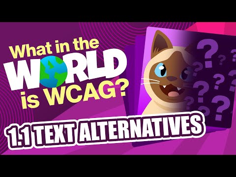 What is WCAG? 1.1 Text alternatives
