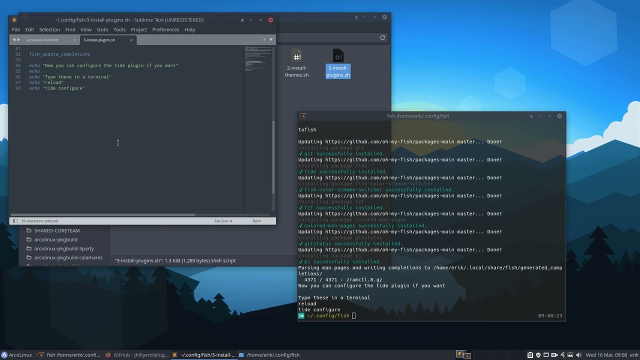 ArcoLinux : 2737 Fish - use github abbreviations coming from plugin-git