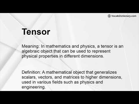 Tensor Meaning