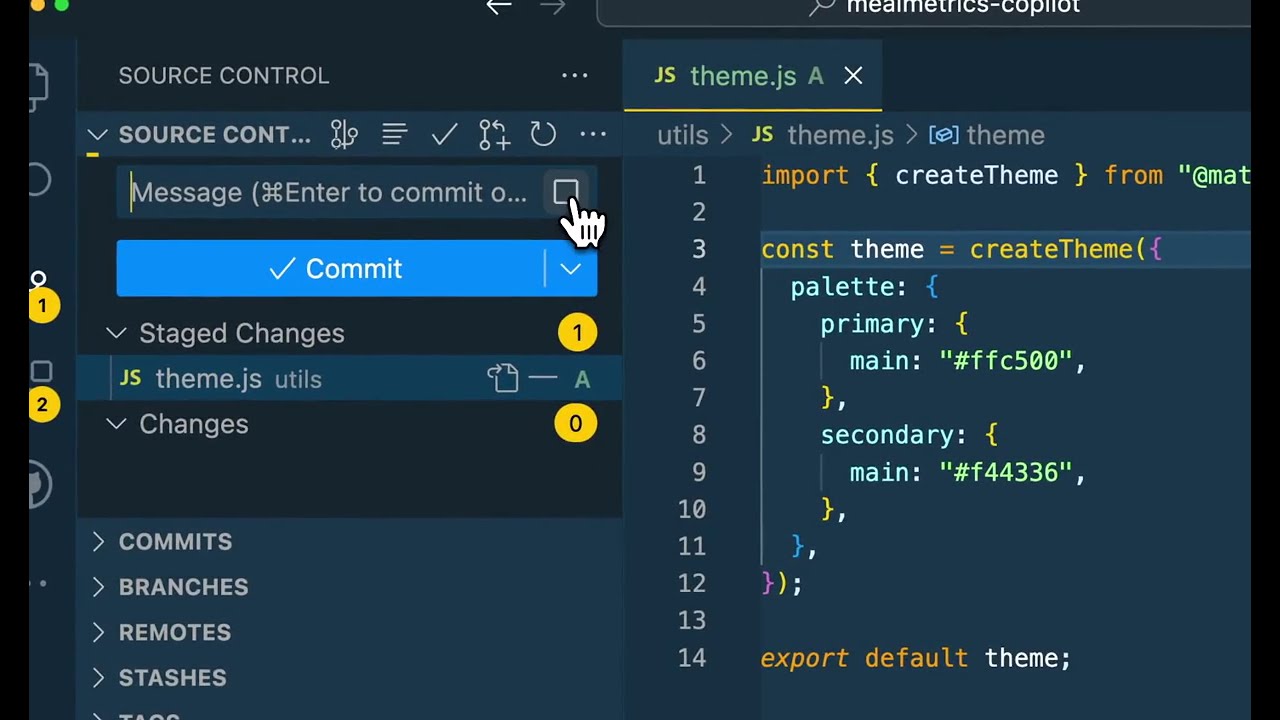 @GitHub Copilot Generate AI Commit Messages