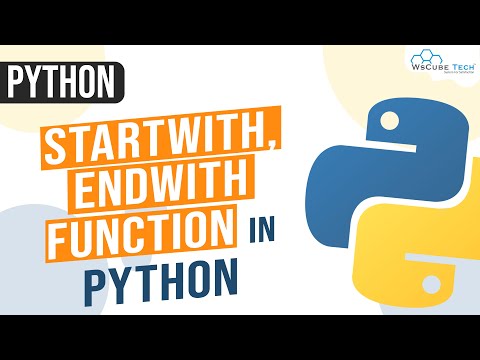 Startswith() & endswith() Functions in Python Explained with Programs | startwith & endwith Python