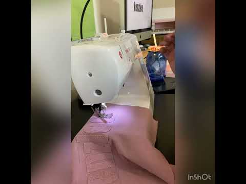 Name appliqué using my Cricut Maker and sewing machine