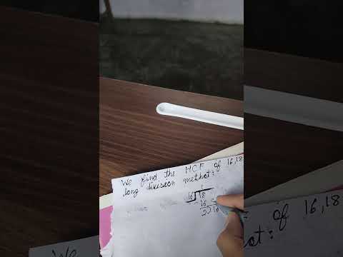 How to solve HCF of 16,18 using long division method# shorts# short#trending