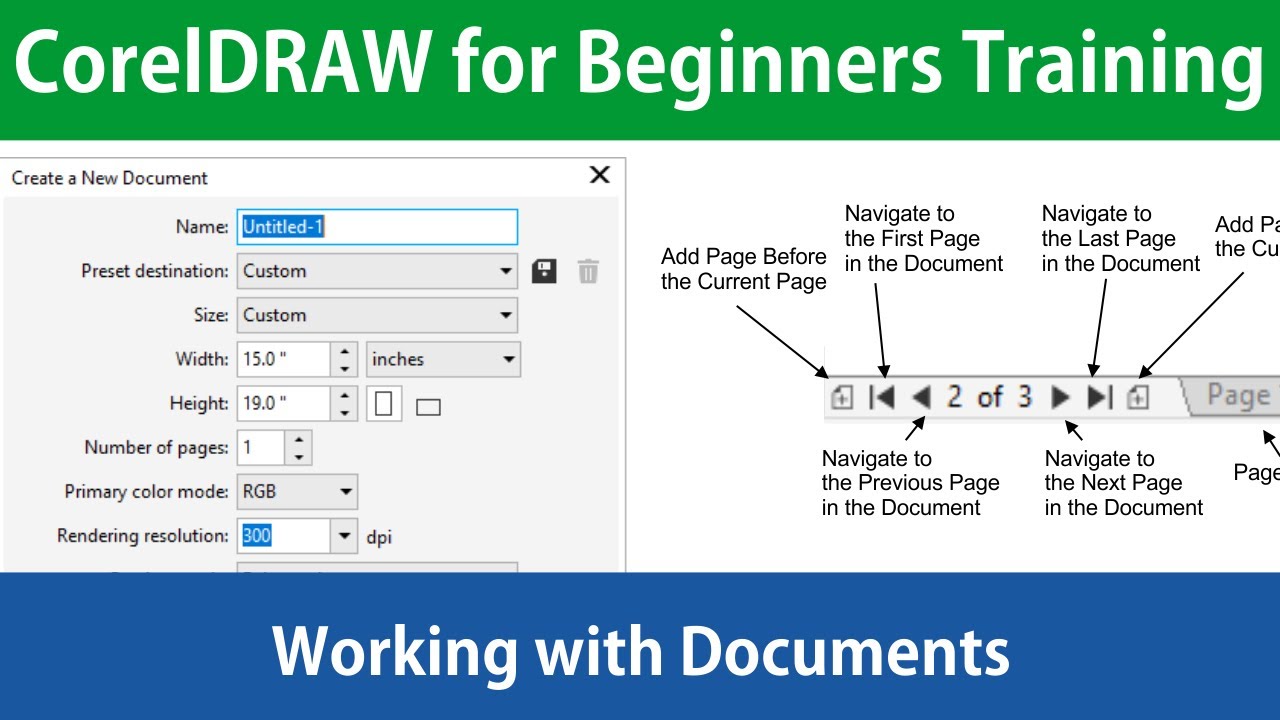 CorelDRAW for Beginners Working With Pages and Documents Tutorial