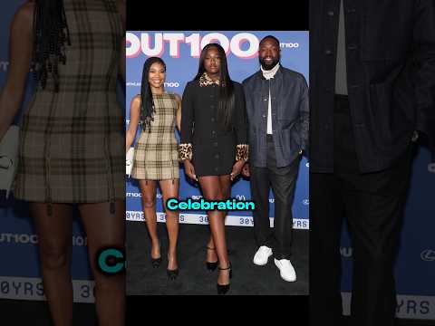 Gabrielle Union and Dwyane Wade Support Daughter Zaya at Out100 Event.