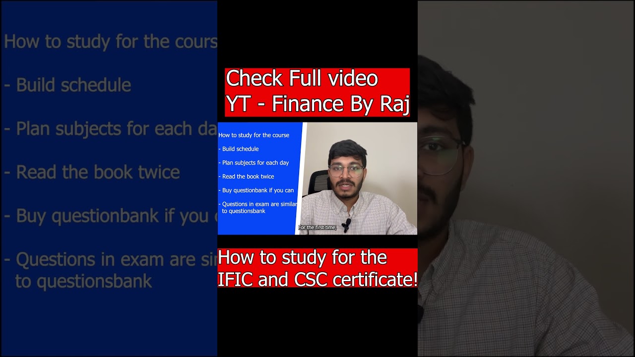 How to Study for IFIC and CSC certificates! #banking #finance #canada #csc #ific #ifc #shorts #bank