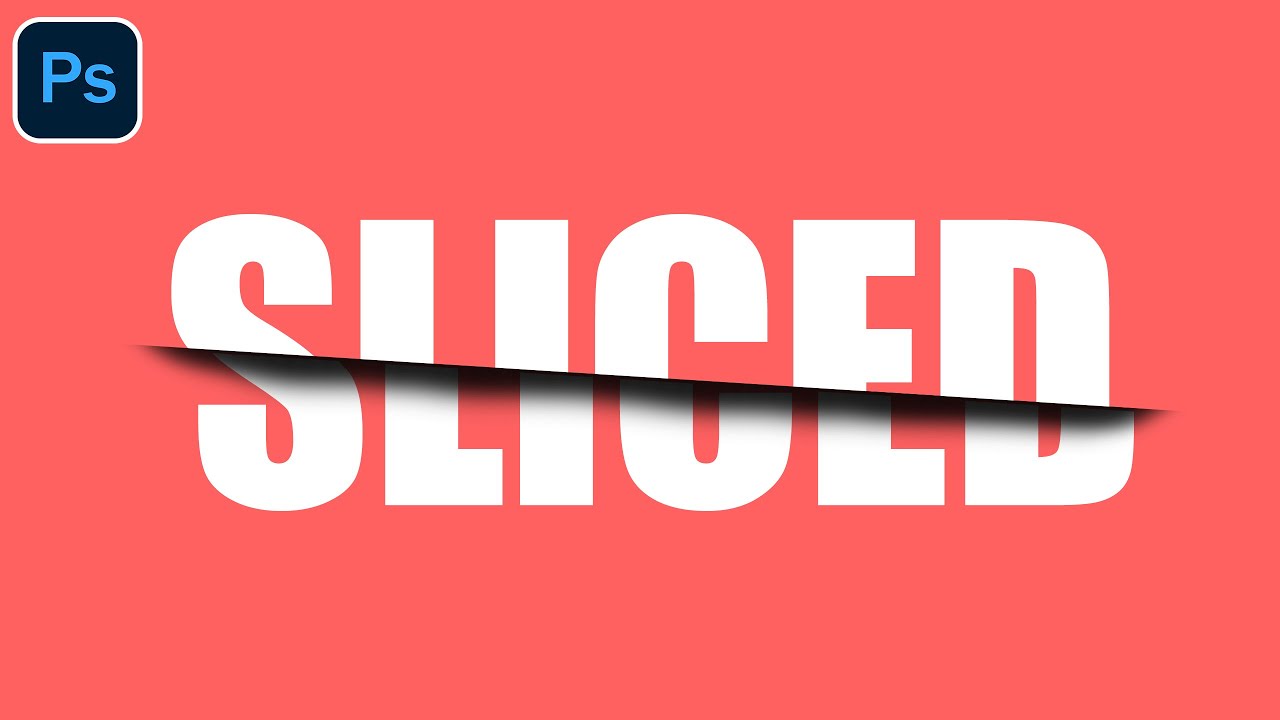 How to Create a Sliced Text Effect in Photoshop | Quick & Easy Tutorial (Under 2 Minutes)