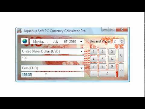 USD/EUR Forex Rates and Currency Converter (PC)