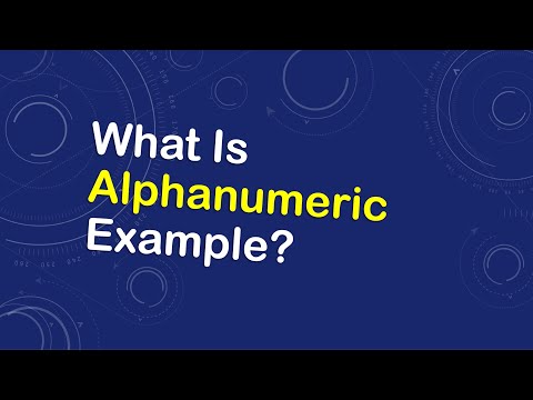 What is alphanumeric example?