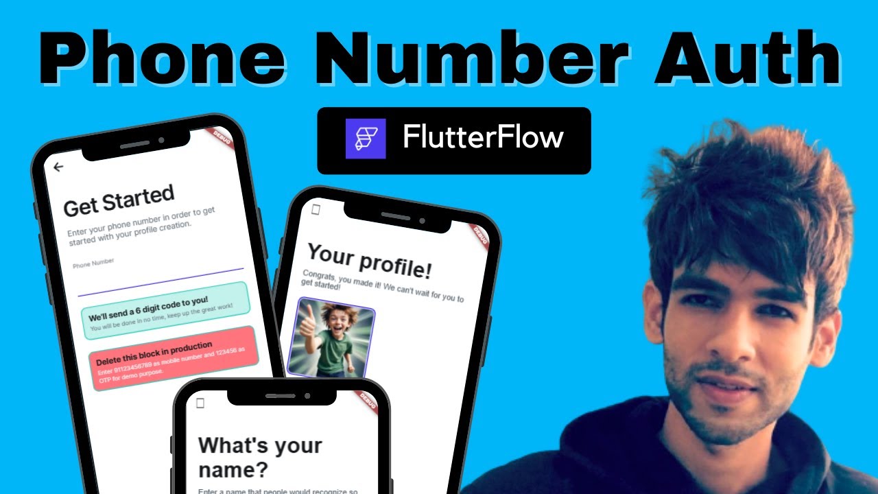 FlutterFlow Tutorial: Set Up Phone Auth & Profile Creation in FlutterFlow | Online Courses App 🚀🔥