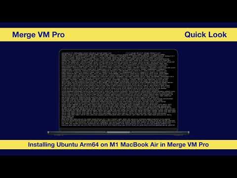 Installing Ubuntu Arm64 on M1 MacBook Air in Merge VM Pro