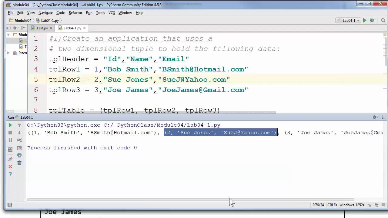 Python Module 04-06 Lab 04-1 Answer