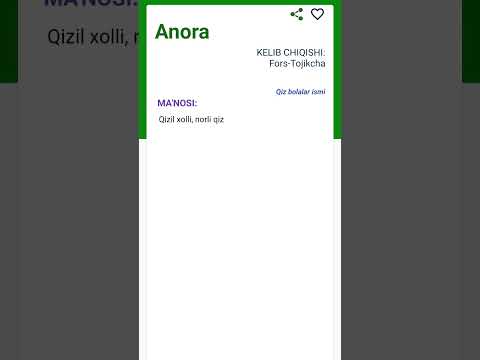 ANORA ismining ma'nosi