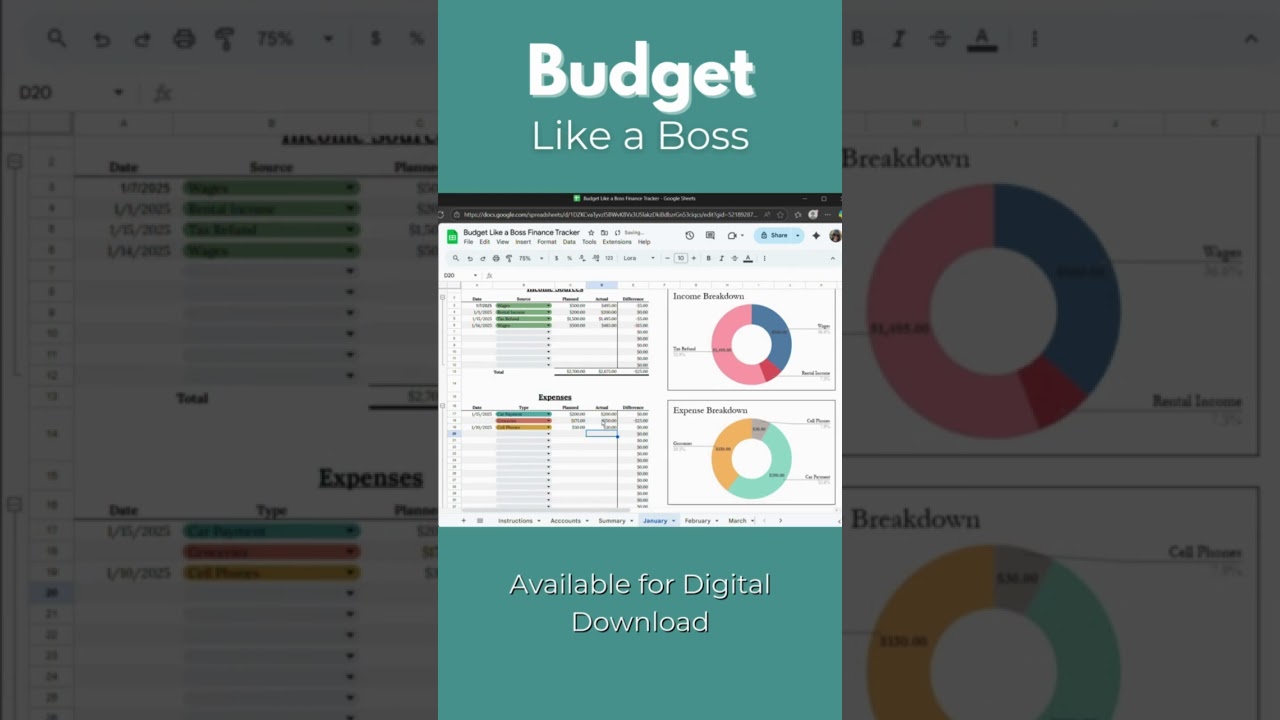 How I Track My Money Every Month | Budget Like a Boss Tracker #budgettracker #budgeting