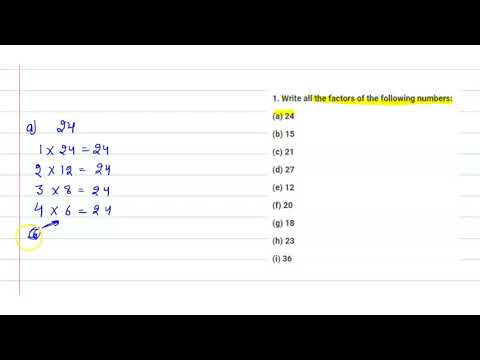 Write the factors of the number: 24