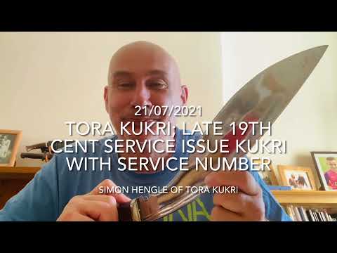 Tora Kukri; An excellent single fullered issued Kukri of the late 19th Cent, with the service no.