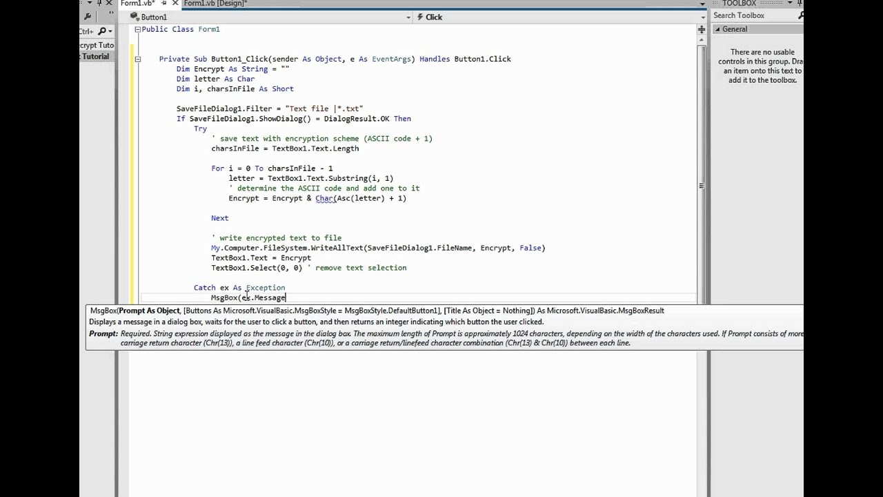 Visual Basic Tutorial: How to Encrypt and Decrypt Data