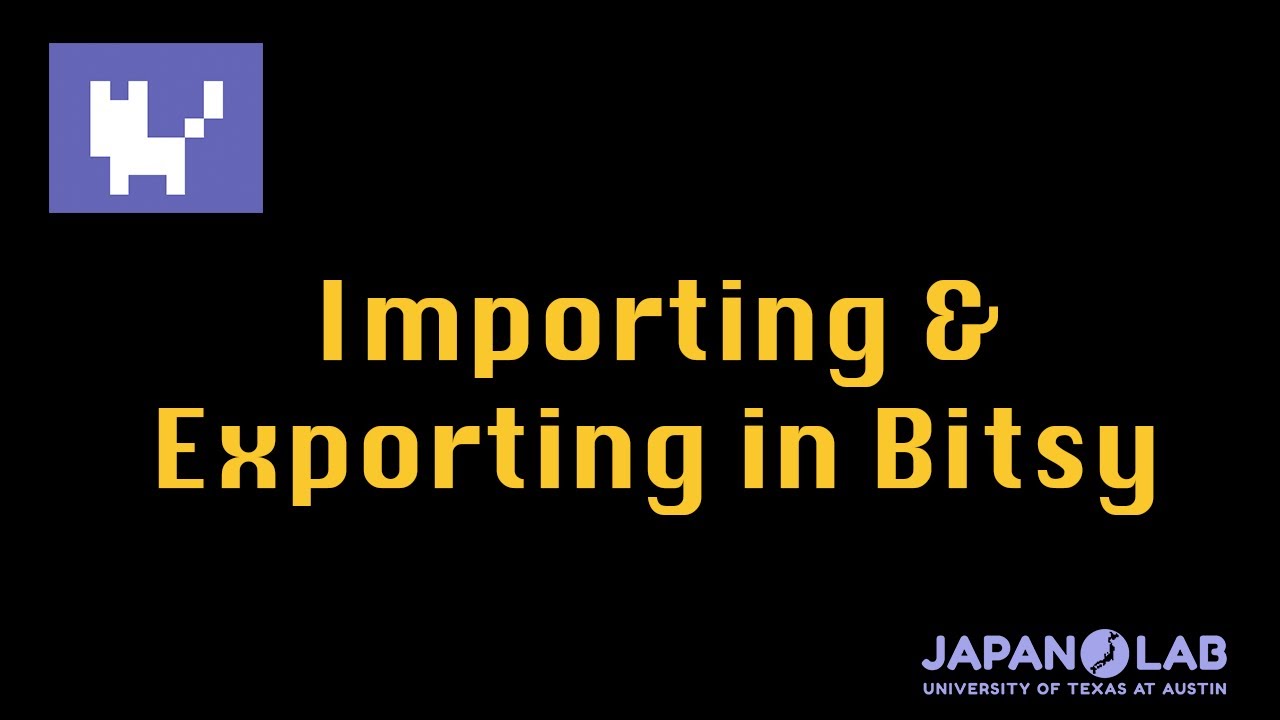 Importing and Exporting Games | Bitsy Tutorials