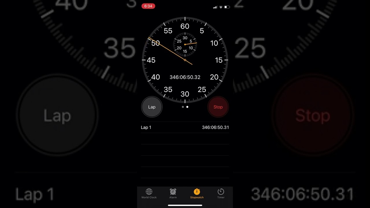 Stopwatch timer at 346 hours *Crazy*