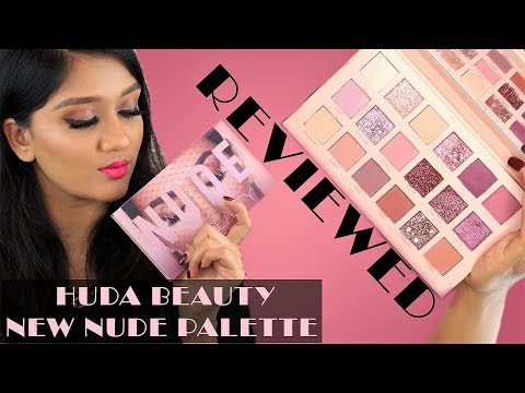 HUDA BEAUTY NEW NUDE EYESHADOW PALETTE | REVIEW & SWATCHES | MAKEUP BY ANKITA