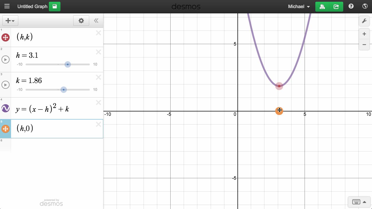 Learn Desmos: Movable Points