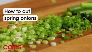 How To Cut Spring Onions| Back To Basics | Coles - Cooking Videos