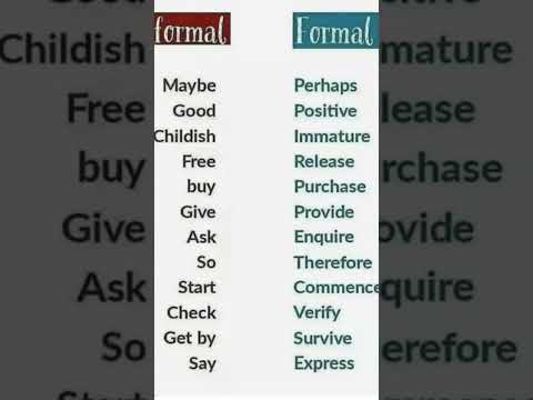 informal and formal english #englishvocabulary #englishvocabmastery #vocabulary